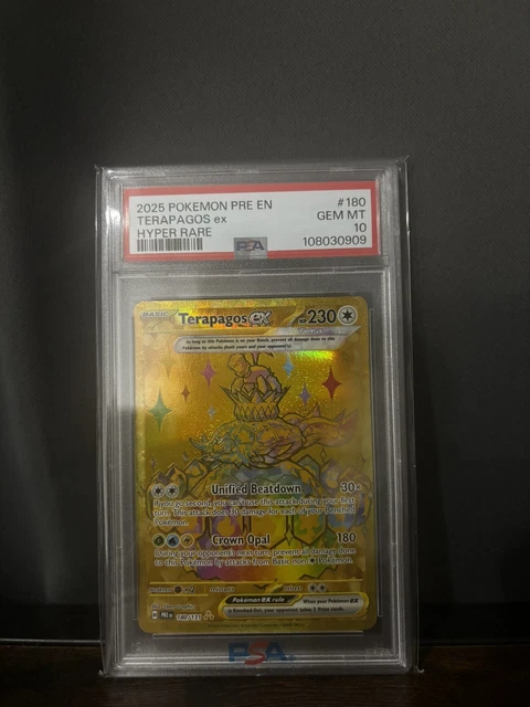 2025 POKEMON PRE En-Prismatic Evolutions Hyper Rare #180 Terapagos Ex ...
