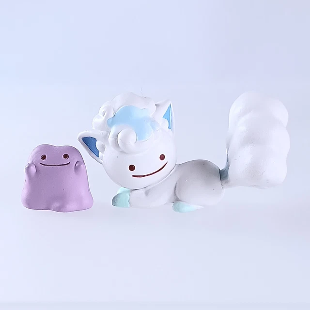 ALOLAN VULPIX DITTO Transform Pokemon Gacha Mini Figurine Japonaise F/S ...