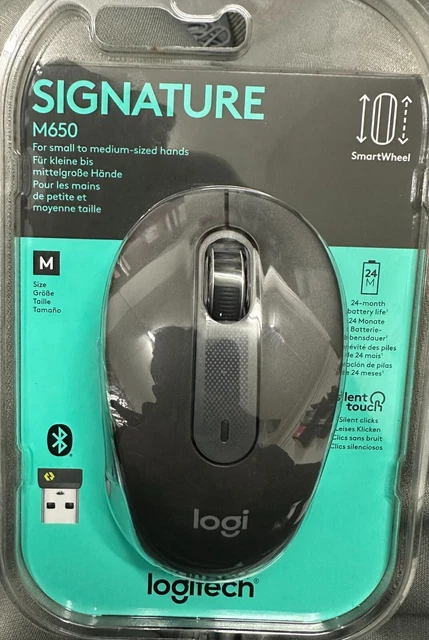 LOGITECH SIGNATURE M650 Mouse - Graphite Programmable buttons £24.95 ...