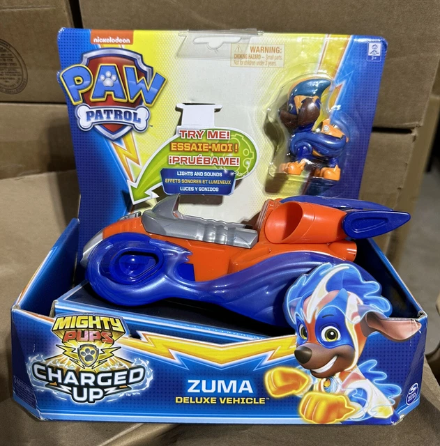 PAW PATROL MIGHTY Pups Charged Up Zuma’s Deluxe Vehicle with Lights and ...