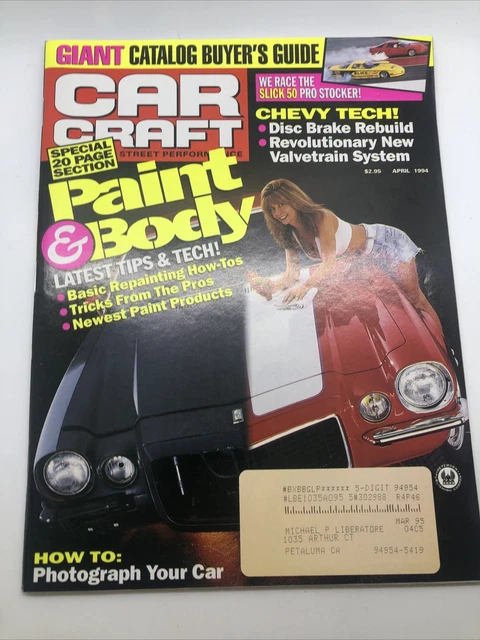 CAR CRAFT MAGAZINE April 1994 Paint & Body Tips & Tech £14.84 - PicClick UK