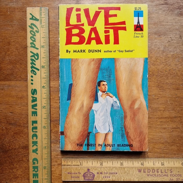 LIVE BAIT VINTAGE 1968 Gay Pulp Paperback Rare Sleaze PEC FRENCH LINE ...