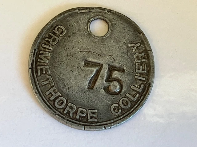 ORIGINAL N.C.B NATIONAL Coal Board Grimethorpe Colliery Pit Check Token ...