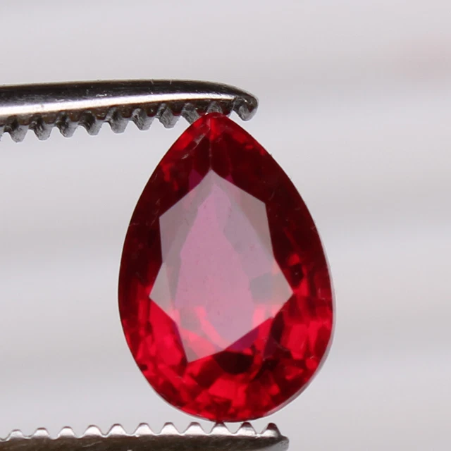 NATUREL PIGEON ROUGE Rubis 3.75 CT Poire Coupe Desseré Certifié Gemme Chauffé EUR 352,10 ...