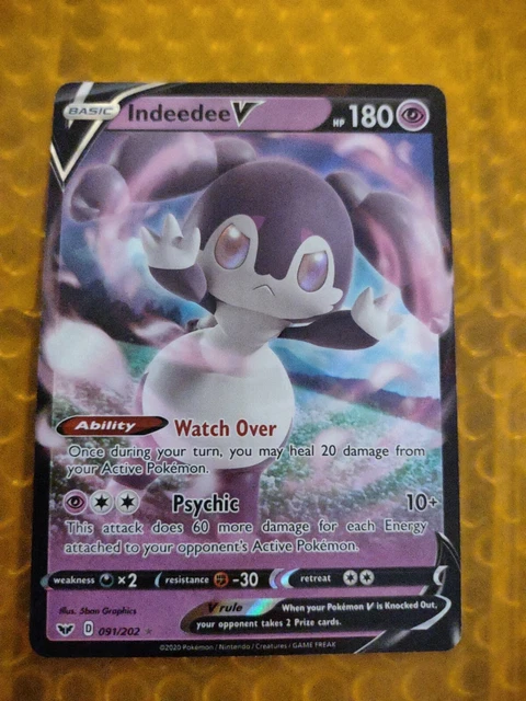 POKEMON CARD - Indeedee V 091/202 - Sword & Shield - Half Art EUR 3,40 ...