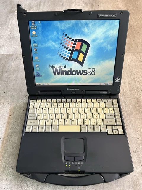 LAPTOP RUGGED PANASONIC cf 27 CF-27 Windows 98 lpt rs 232 retro ...