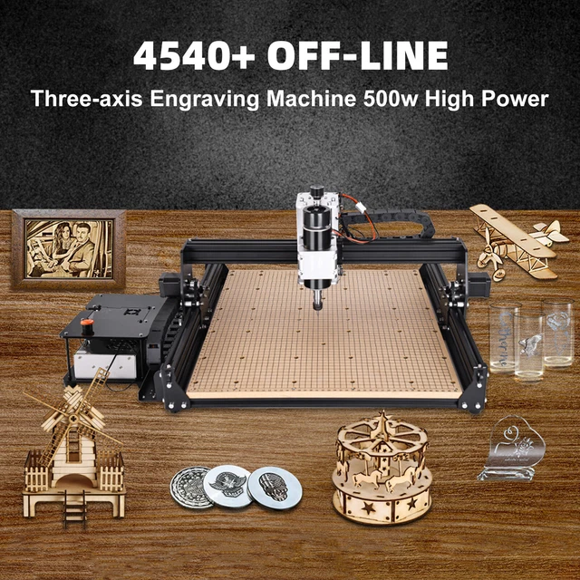 CNC 4050 500W Spindle Milling Machine Cutter Engraving Carved Metal ...