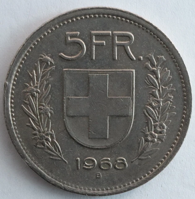 1968 B 5 Fr Swiss Francs Confoederatio Helvetica £3.91 - PicClick UK