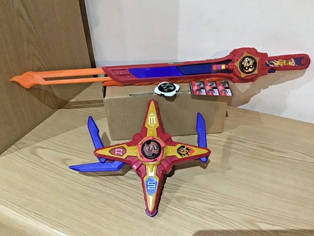 POWER RANGERS NINJA Steel Ext Lion Fire Sword + Red Star Morpher + 3 ...