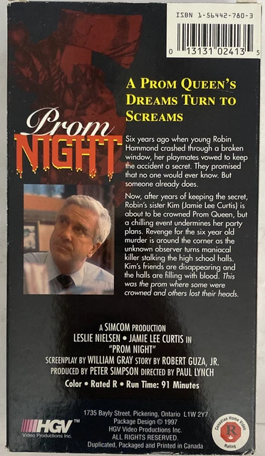 PROM NIGHT (VHS, 1997, Collectors Edition) Jamie Lee Curtis Used FAST ...