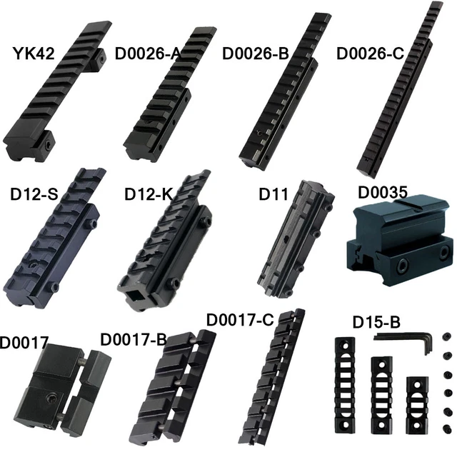 DOVETAIL TO WEAVER Picatinny Extension Adapter Rail Mount Base 11mm to ...