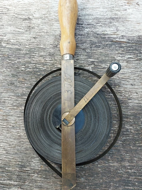 ALTES 50 METER Maßband Stahlband Rollmaß Bandmaß Messing EUR 35,00 ...