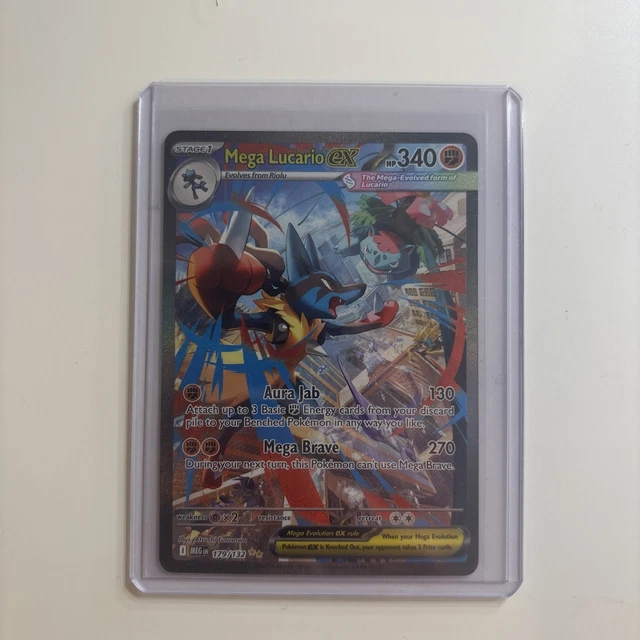 POKEMON MEGA EVOLUTION Mega Lucario Ex 179/132 Special Illustration ...