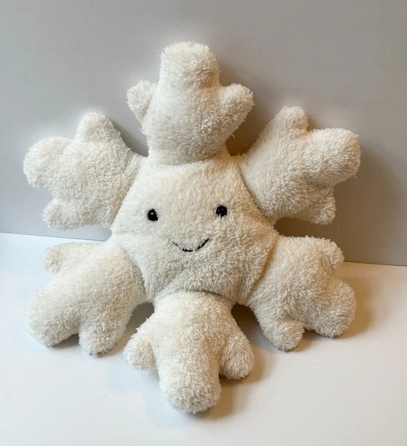 JELLYCAT AMUSEABLE SNOWFLAKE Soft Plush Toy Medium 31cm White Christmas ...