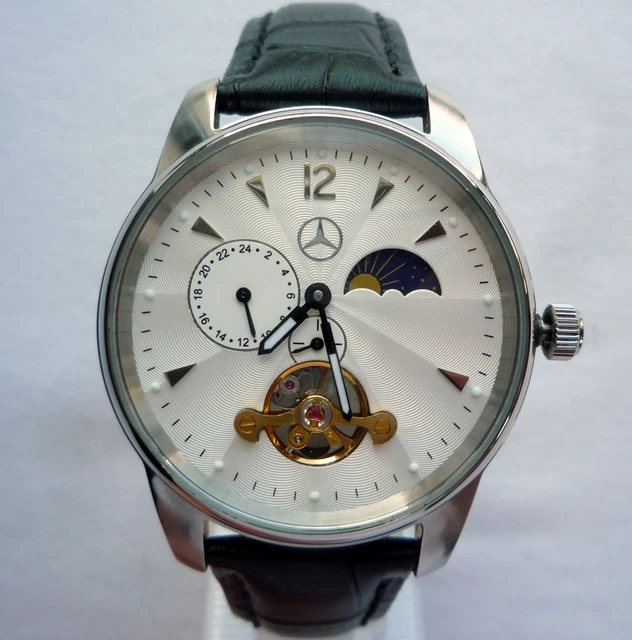 MERCEDES BENZ CLASSIC Dual Time Zone Design Car Accessory GMT Automatic ...