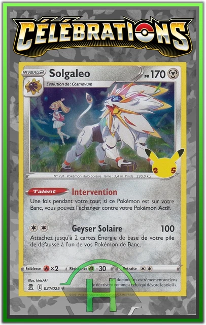 SOLGALEO HOLO - EB7.5:Célébrations - 021/025 - Carte Pokémon Française ...