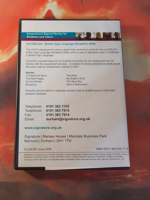 BRITISH SIGN LANGUAGE Receptive Skills (DVD, 2008) Communication Skills ...