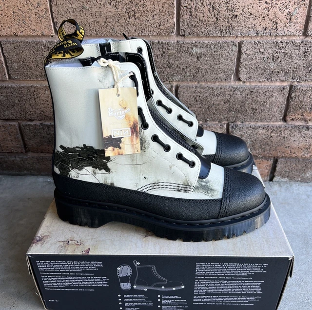 DR. MARTENS X Nine Inch Nails 1460 Boots - Mens Us 9 White limited ...