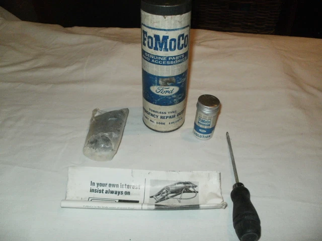 VINTAGE FORD &FOMOCO& emergancy repair outfit with contents £60.00 ...