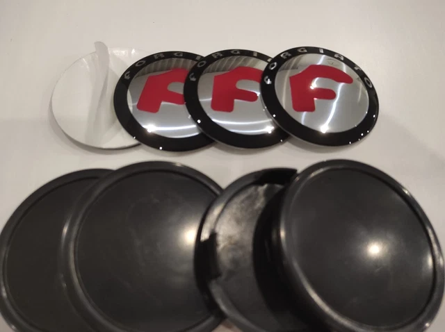 WHEEL CENTER CAPS Universal Hub Caps Covers - 8 pieces (4 caps+4 stick ...