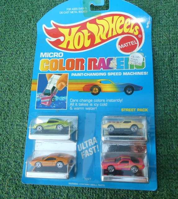 HOT WHEELS MICRO COLOR RACERS - STREET PACK # 3227, Corvette 1988 $24. ...