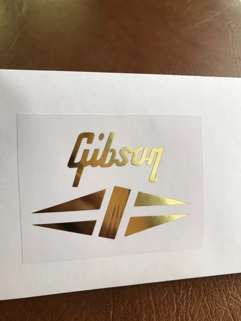 GIBSON GUITAR DECAL 3D Metal Restoration Decal Headstock Logo M25b EUR 11,48 - PicClick DE