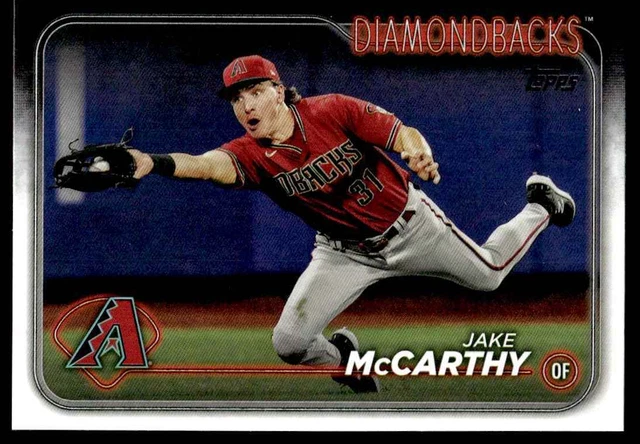 CARTE DE BASEBALL Jake McCarthy 2024 Topps #482 Arizona Diamondbacks ...