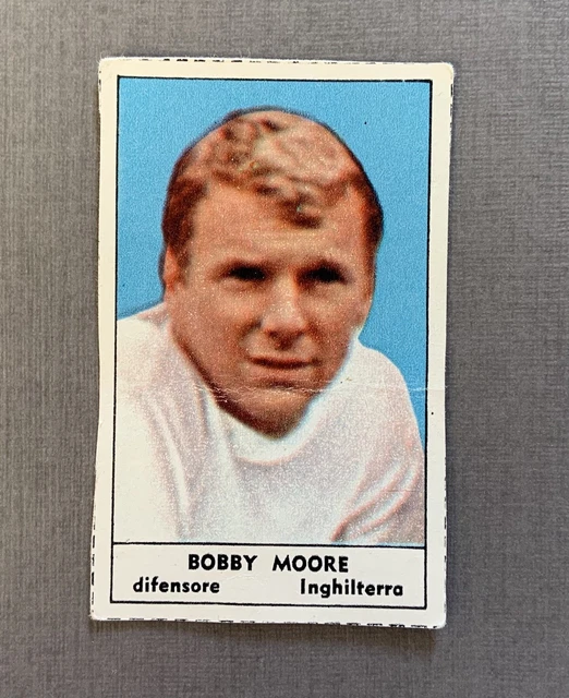 1966 BOBBY MOORE Rare Card/Figurina Tempo 1966 World Cup England West ...