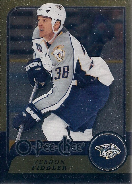NASHVILLE PREDATORS 08/09 OPC Vernon Fiddler Metal Gold $1.59 - PicClick CA