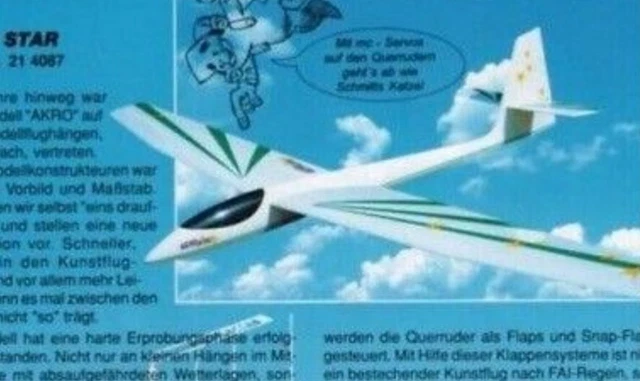 KIT TRÈS RARE vintage planeur Rc Akro Star Multiplex 3 axes en ...