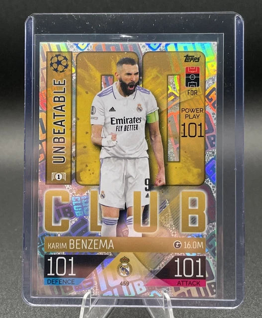 101 KARIM BENZEMA 100 Club Hundred Match Attax 2022/2023 Unbeatable 22/ ...
