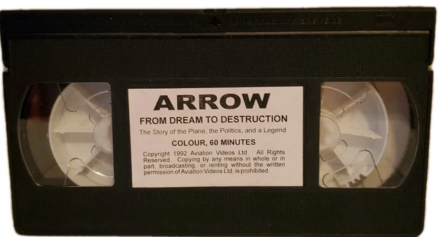 VERY RARE! AVRO Arrow, From Dream To Destruction (VHS, 1992) Aviation ...