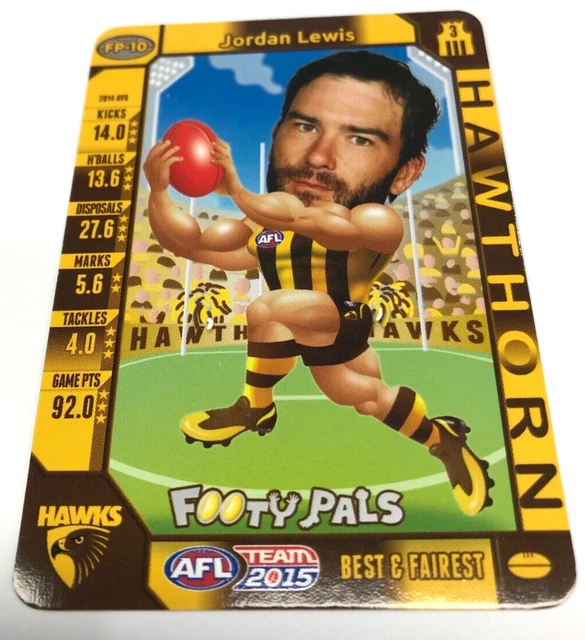 2015 AFL TEAMCOACH Card Best & Fairest Footy Pals Card Fp10 Jordan ...