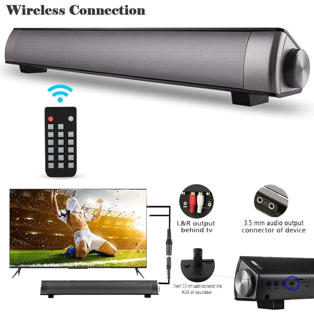TV HOME THEATER Soundbar Bluetooth Sound Bar Speaker System Subwoofer w ...