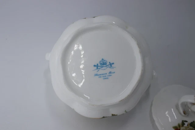 AUTHENTIC &FESTIVAL WHITE Rose" Fine Bone China Shannon Rose Sugar Bowl ...