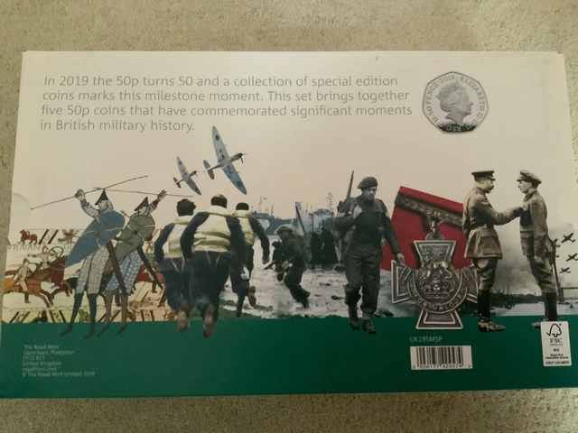 ROYAL MINT CELEBRATING 50 Years of the 50p - Silver Proof Coin Set ...