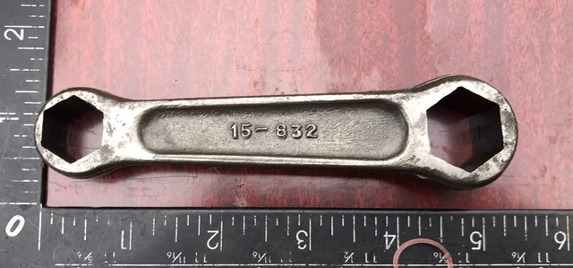 BSA MOTORCYCLE TOOL Kit Double Ended Ring Spanner Wrench 15-832 Vintage ...