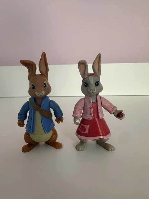 CBEEBIES PETER RABBIT Articulated Figures Lily Bobtail & Peter Figures ...