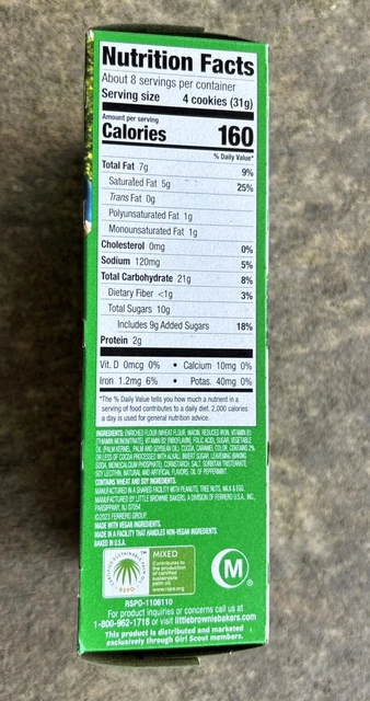 2025 GIRL SCOUT Cookies, Thin Mints Lot of 3 Boxes Little Brownie ...