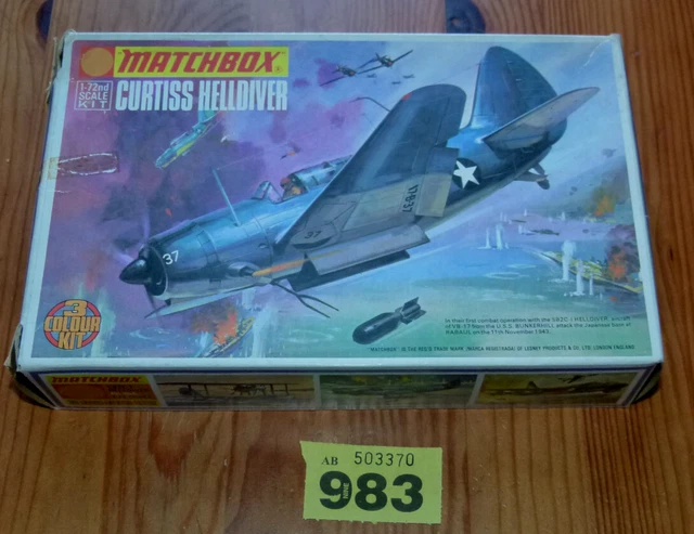 EARLY MATCHBOX 1973 PK-104 SB2C-1 CURTISS HELLDIVER Model aircraft 1/72 ...