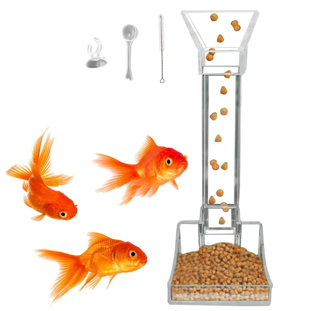 FEEDER SET ACRYLIC Tube Aquarium Fish Shrimp Dish Clean Universal ...