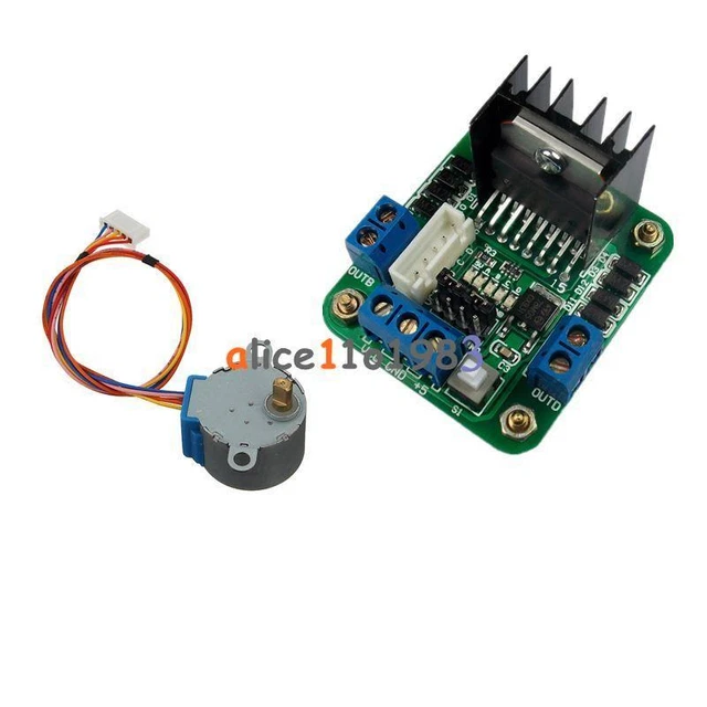 STEPPER MOTOR DRIVE Module L298N Dual H Bridge DC+28BYJ-48 12V Stepper ...