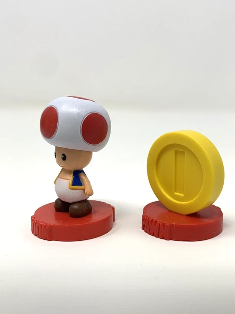 NINTENDO SUPER MARIO Bros Chess Set Cake Toppers Toad Rook/ Coin Pawn ...