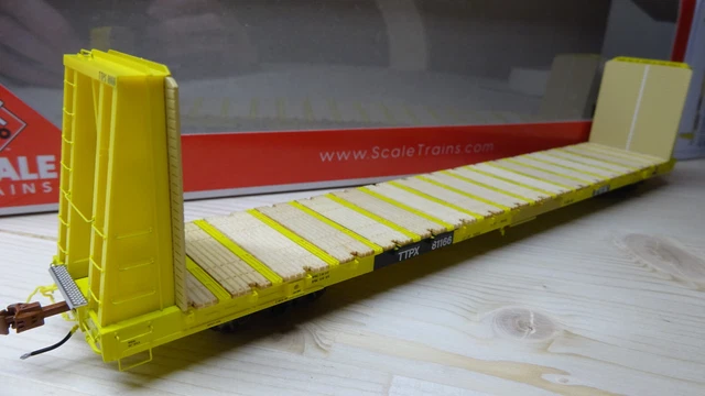 NEU H0 SCALE Trains - Rivet Counter Bulkhead Flatcar TXX / TTXP #81166 ...
