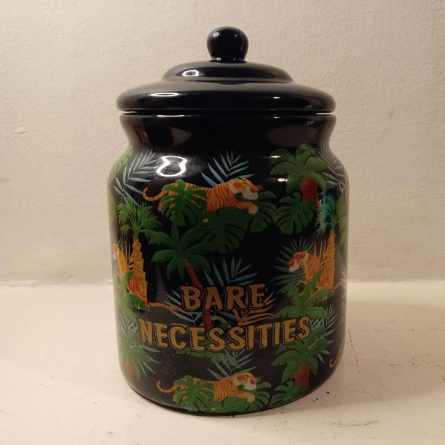 DISNEY JUNGLE BOOK Bare Necessities Cookie Jar Barrel Biscuit Tin £20. ...