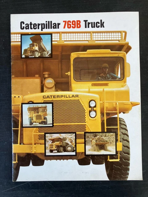 CATERPILLAR 769B DUMP TRUCK BROCHURE 70s PLANT MODELS, CLASSIC QUARRY ...