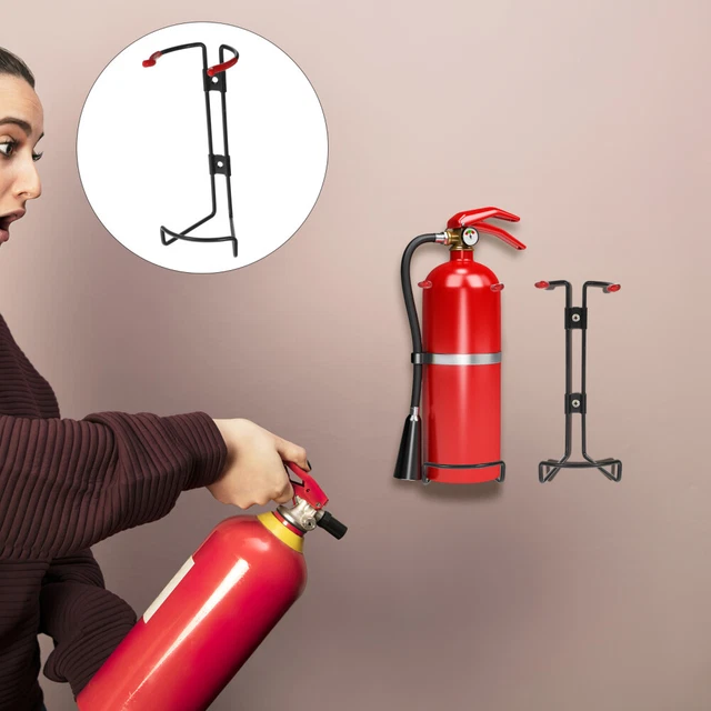 FIRE EXTINGUISHER HANGER Steel Rack Hooks Escobas Mounting Bracket £9. ...