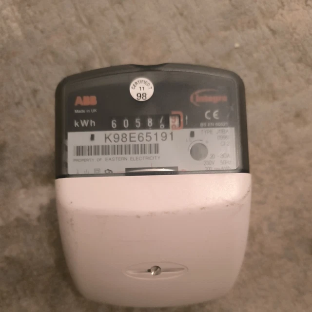ABB INTEGRA SINGLE Phase Electricity Meter 20-80A 230V 50Hz kWh Vintage ...