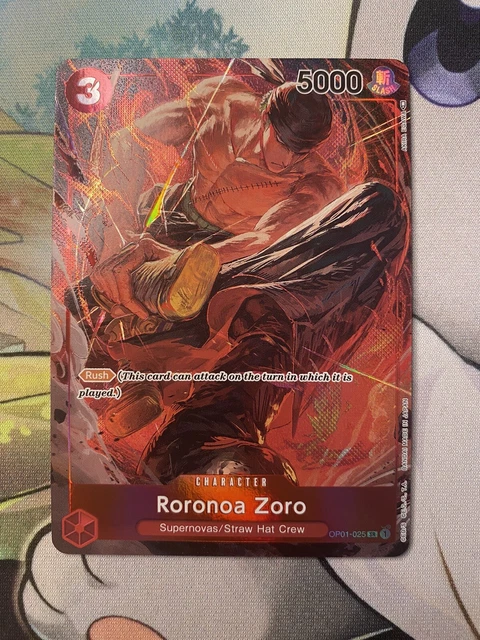 ONE PIECE CARD Game TCG! Roronoa Zoro OP01-025 SR Alt Art Romance Dawn Mint EUR 103,10 - PicClick DE