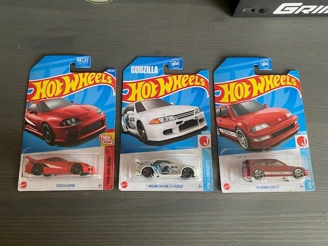 HOT WHEELS NISSAN Skyline GT-R R32 Godzilla, Toyota Supra, '90 Honda ...